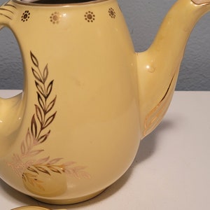 Vintage Hall Sundial 6 Cup 0779 yellow and Gold - Etsy