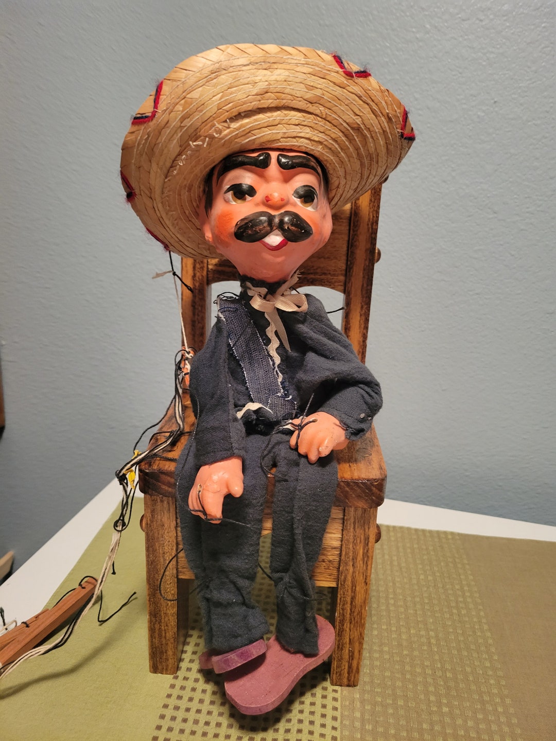 Fiesta Handmade Wooden Mexican String Vintage Puppet - Etsy
