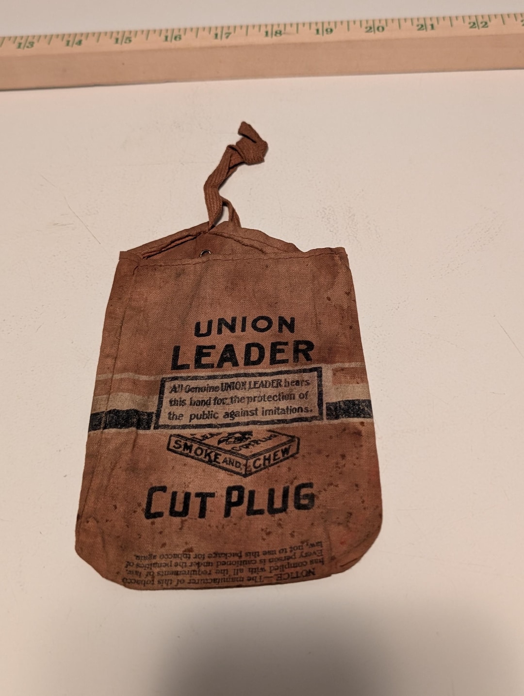 Union Leader Vintage Cut Plug Tobacco Cloth Bag - Etsy