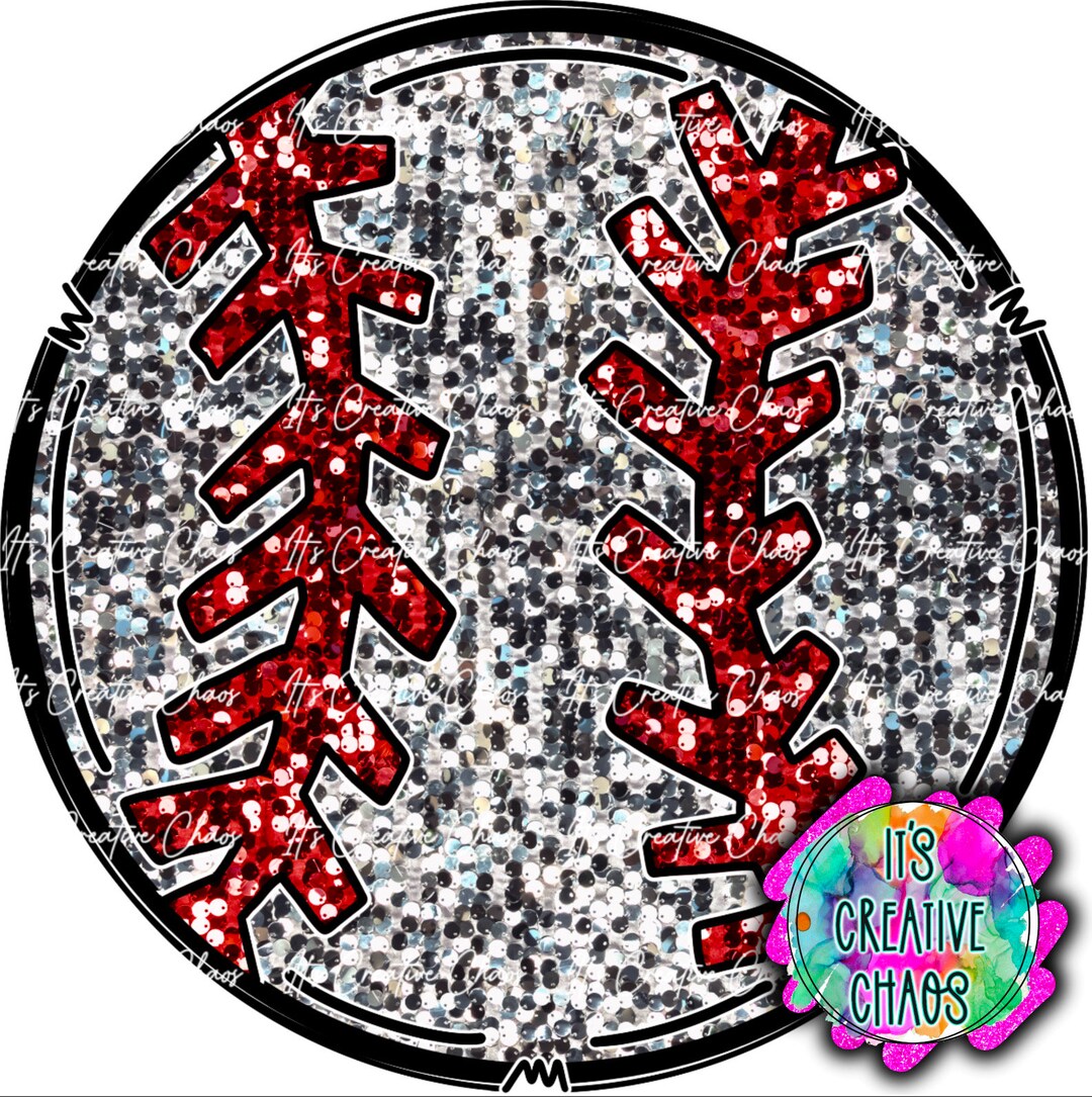 Sequins Baseball, Glitter, PNG, Sparkle, Digital File, Instant Download ...