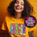 Gangan PNG, Gangan, Grandparent Design, Tie Dye, Colorful PNG, Mothers ...