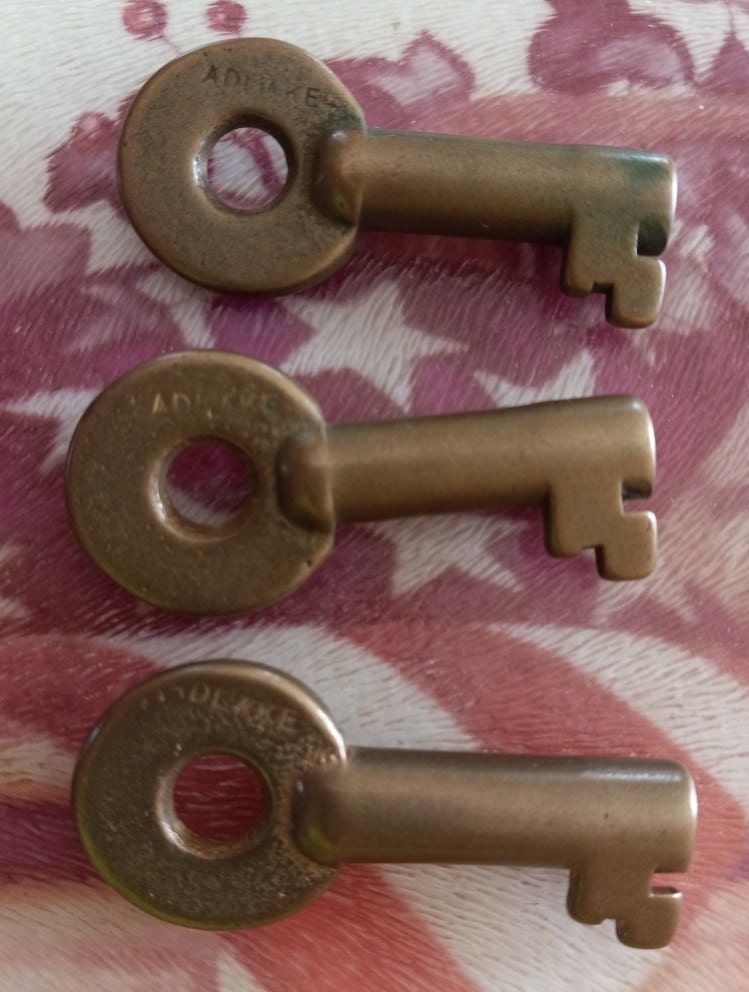 Lot of 3 PC Brass Hollow Barrel Railroad Keys ~ Free S/H #162 IN - Etsy