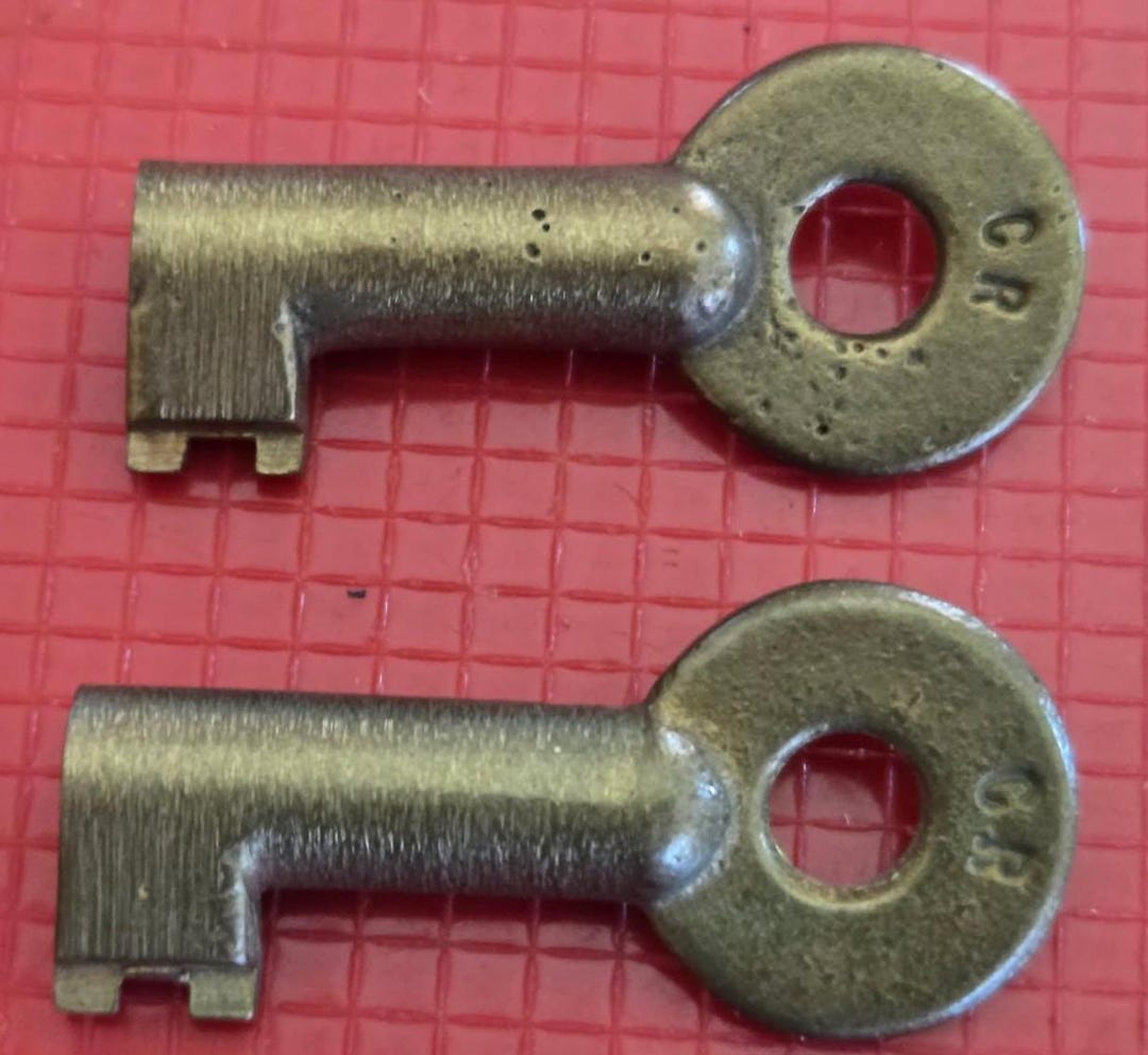Lot of 2 CR Railroad Brass Hollow Barrel Railroad Keys ~ Free S/H #STON ...