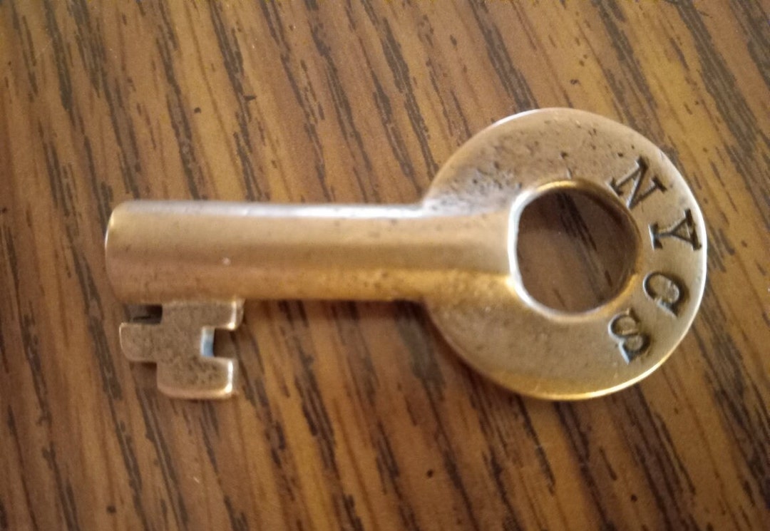 NYCS Brass Hollow Barrel Railroad Key - Etsy