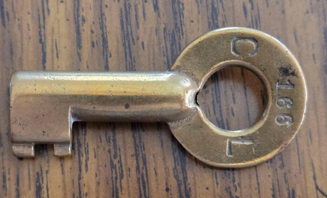 C166L Brass Hollow Barrel Railroad Key ~ Free S/H #GN131 - Etsy