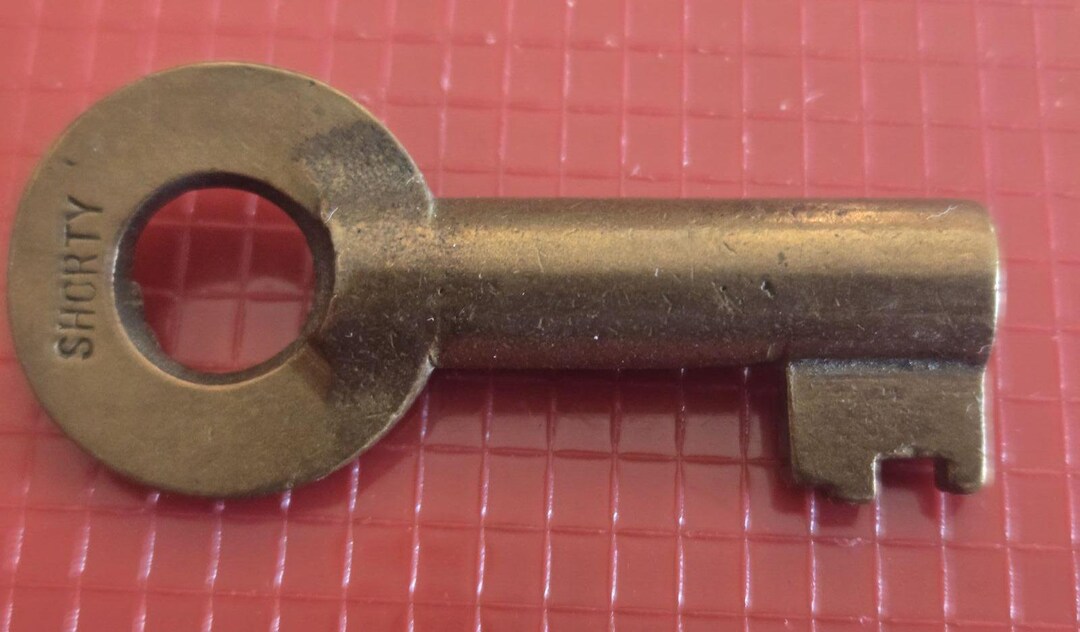Brass Hollow Barrel Key Marked SHORTY ~ Free S/H #HERE - Etsy