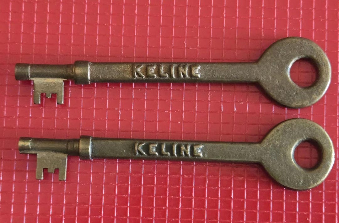 Lot of 2 25KELINE Brass Caboose Railroad Keys ~ Free S/H #JM1204 - Etsy