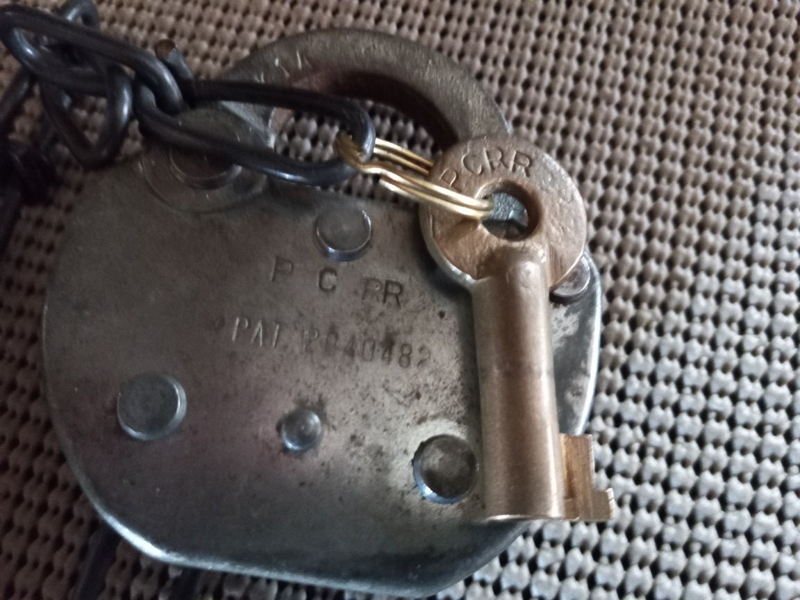 PCRR Railroad Padlock and Brass Hollow Barrel Key - Etsy