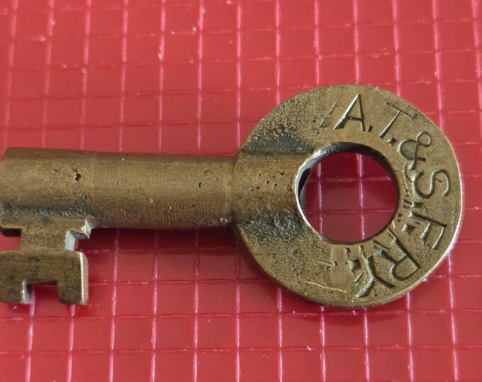 A.T.&S.F. RY. Brass Hollow Barrel Railroad Key ~ Free S/H #JM1217 - Etsy