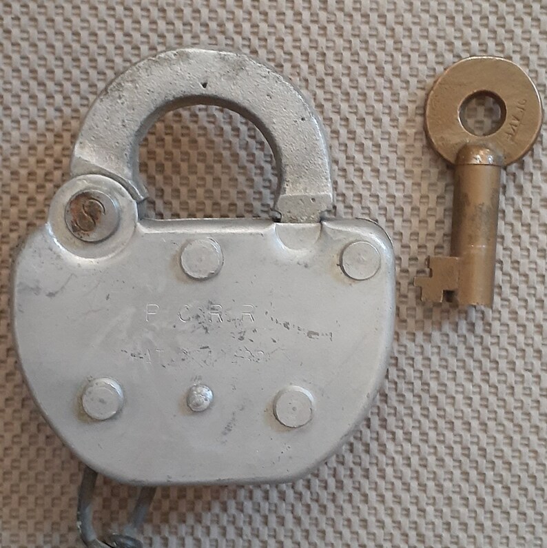PCRR Railroad Padlock and Brass Hollow Barrel Key - Etsy