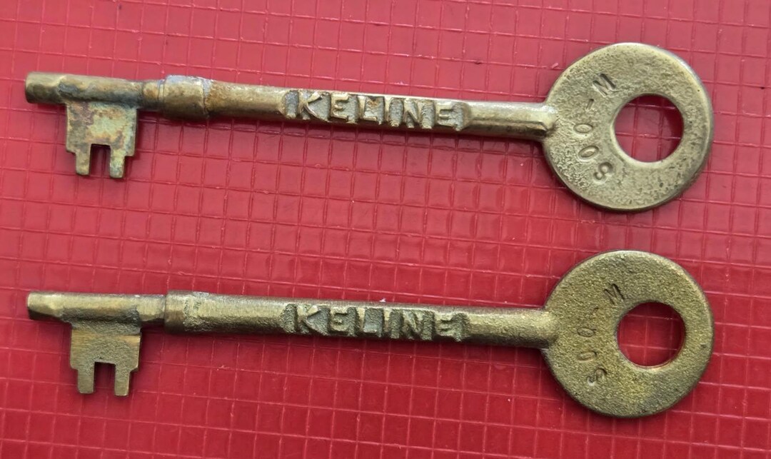 Lot of 2 KELINE SOO - M Brass Skeleton Caboose Railroad Keys ~ Free S/H ...