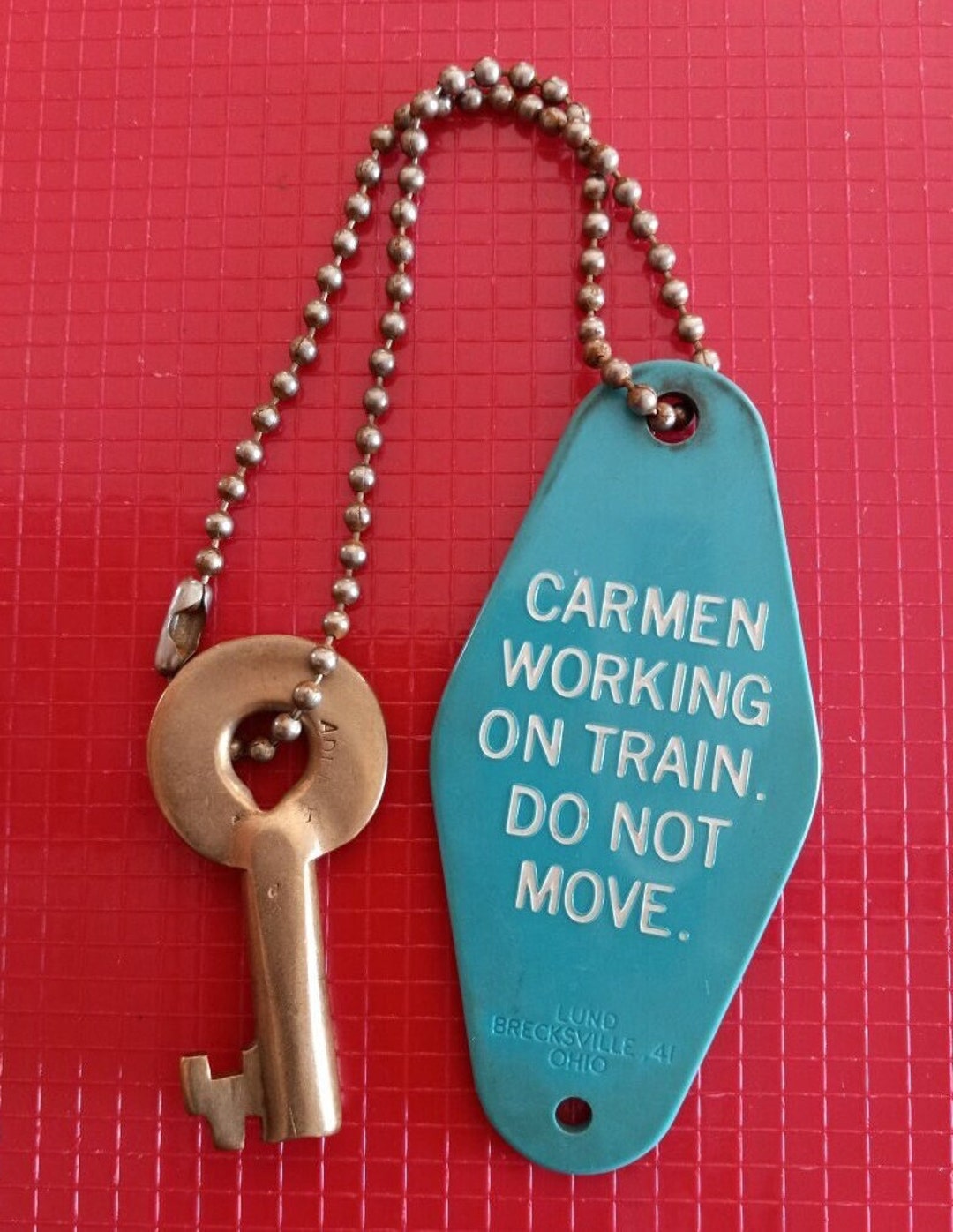 Carmen Working on Train Do Not Move Plastic CSX Tag & Brass Hollow ...
