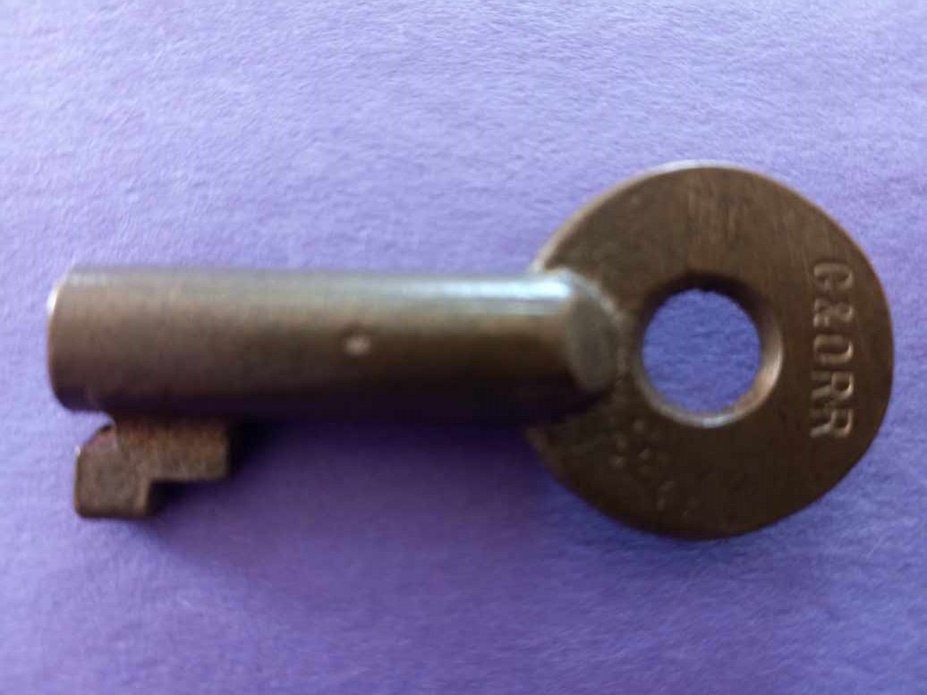 C&ORR Brass Hollow Barrel Railroad Key - Etsy