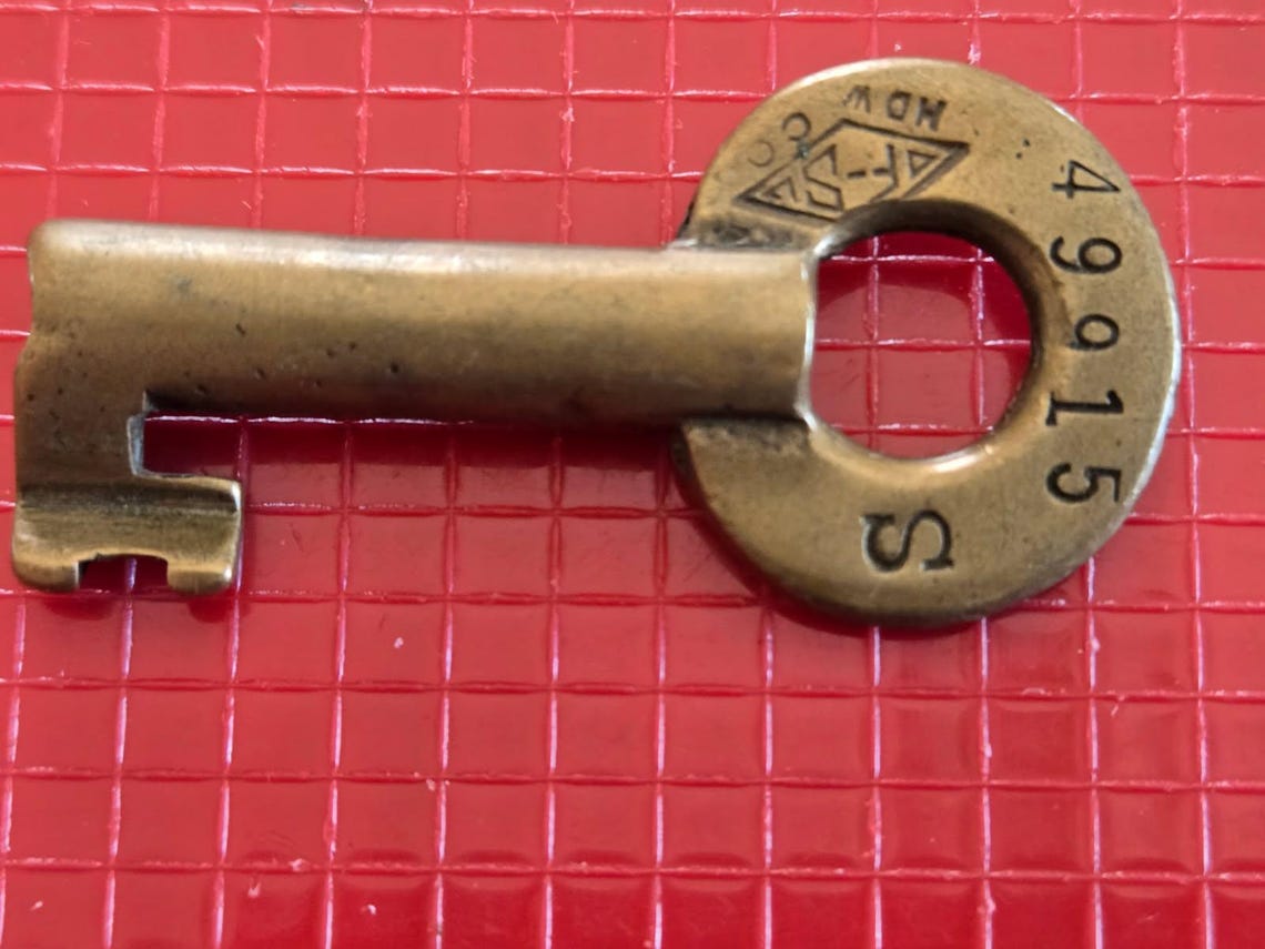 B&O RR CO Brass Hollow Barrel Railroad Key ~ Free S/H #RR1536 - Etsy