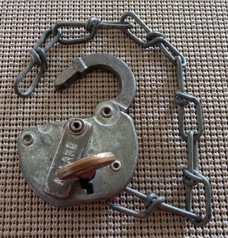 PCRR Railroad Padlock and Brass Hollow Barrel Key Free S/H - Etsy