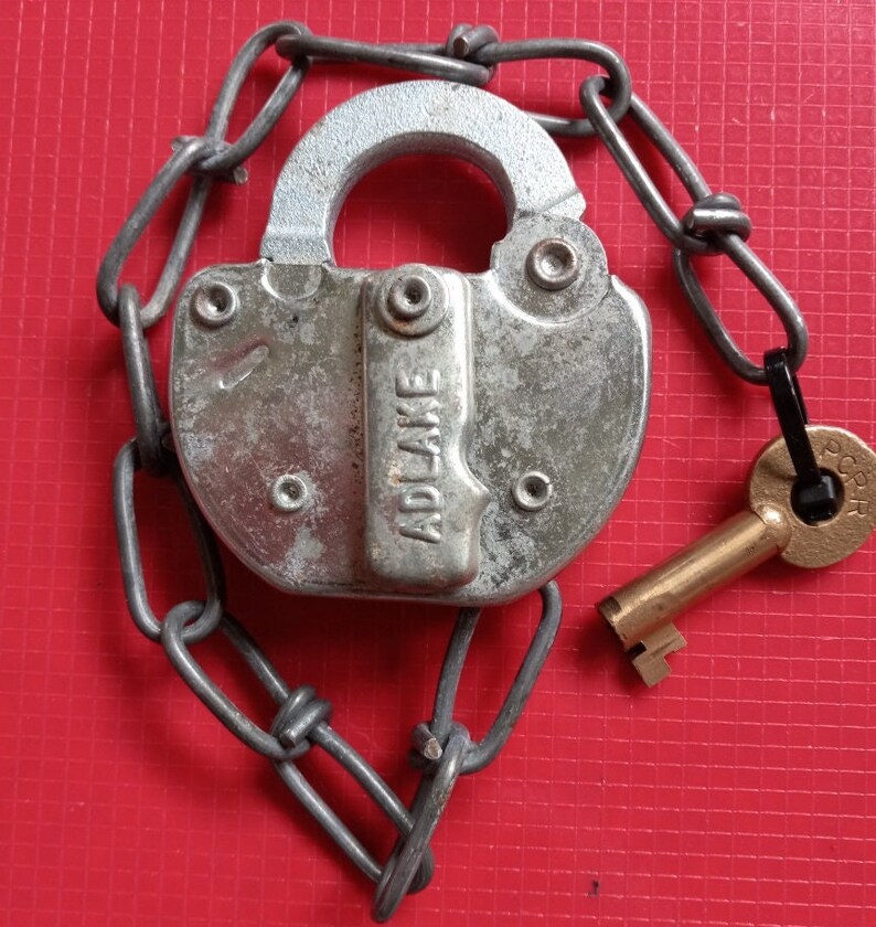 PCRR ADLAKE Padlock and PCRR Brass Hollow Barrel Key ~ Free S/H #oak1 ...