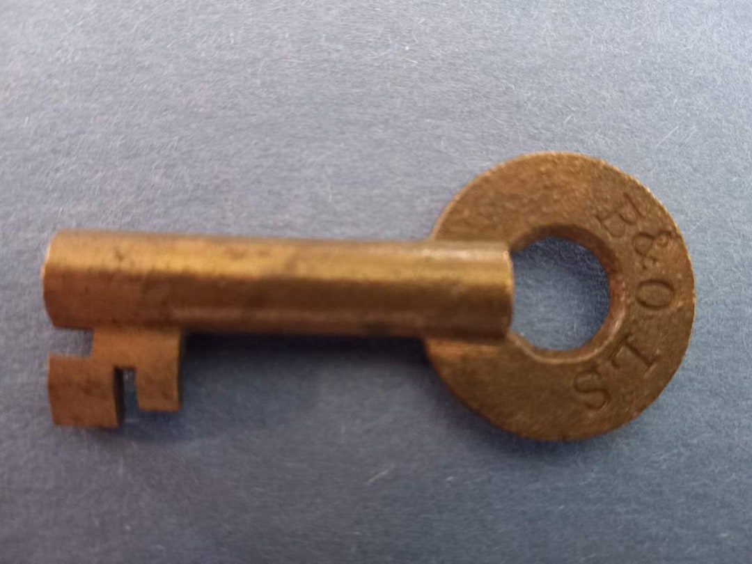 B&O LS Brass Hollow Barrel Railroad Key ~free S/H #68 - Etsy