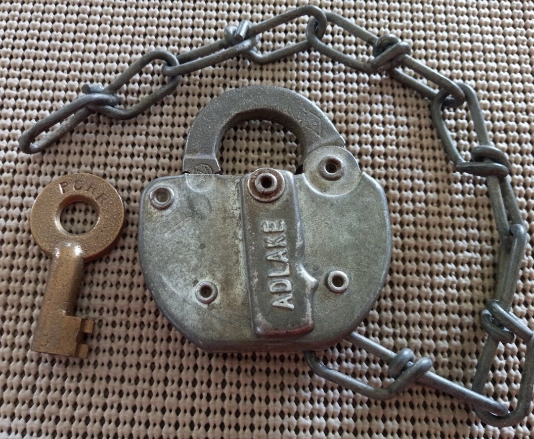 PCRR Railroad Padlock and Brass Hollow Barrel Key Free S/H - Etsy