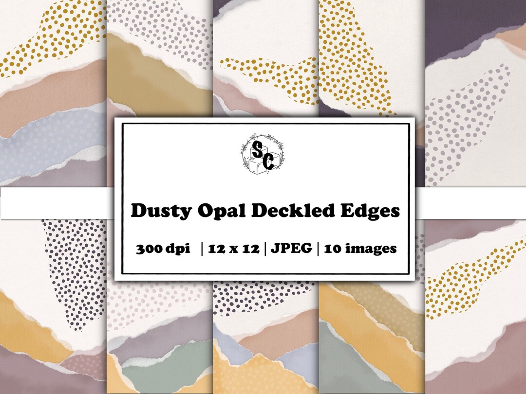 Deckled Paper Edges Boho Digital Download Images, Jpeg Files ...