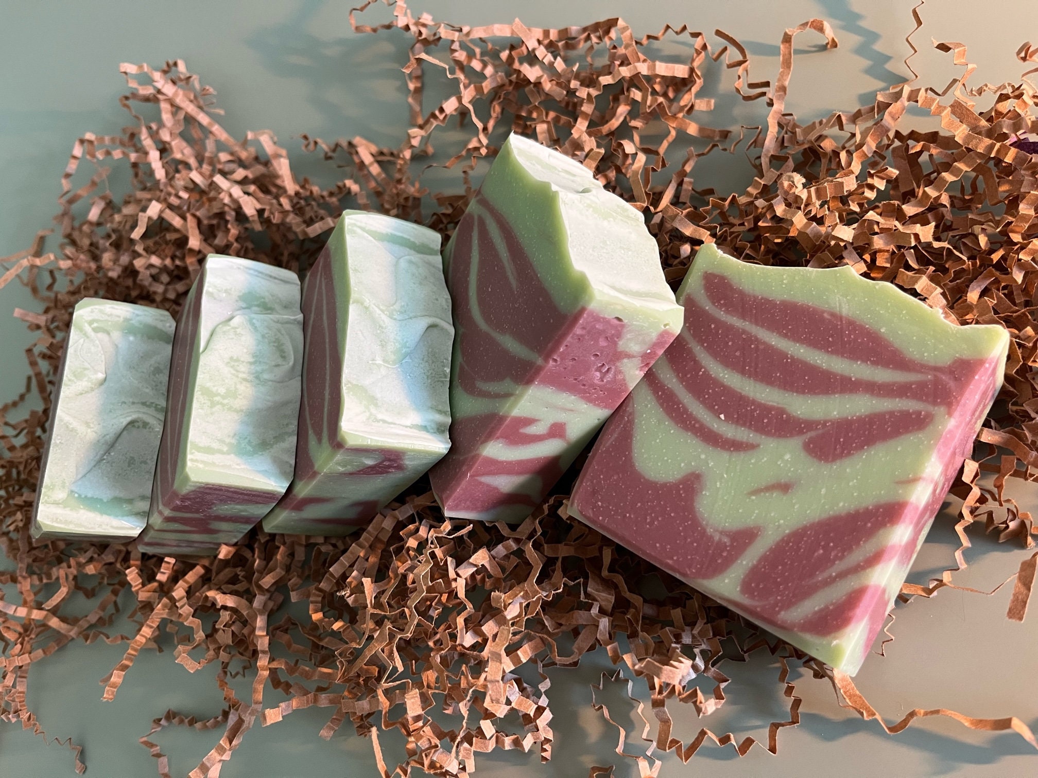 Green Irish Tweed Handmade Soap Bars, Vegan, Moisturizing, Cold Process ...