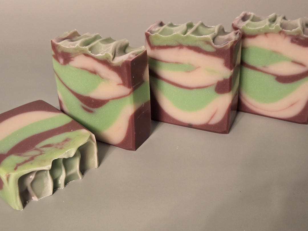 Green Irish Tweed Handmade Soap Bars, Vegan, Moisturizing, Cold Process ...