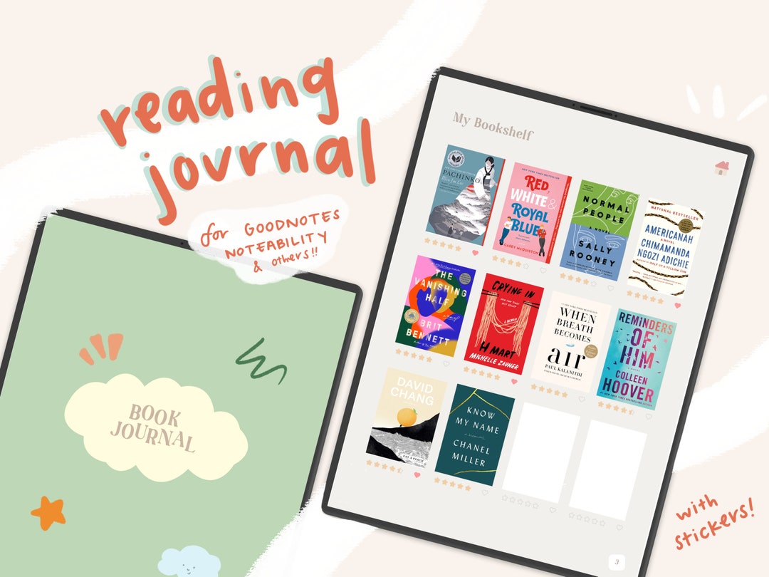 Digital Reading Journal | Book Reviews | Reading Tracker for Goodnotes ...