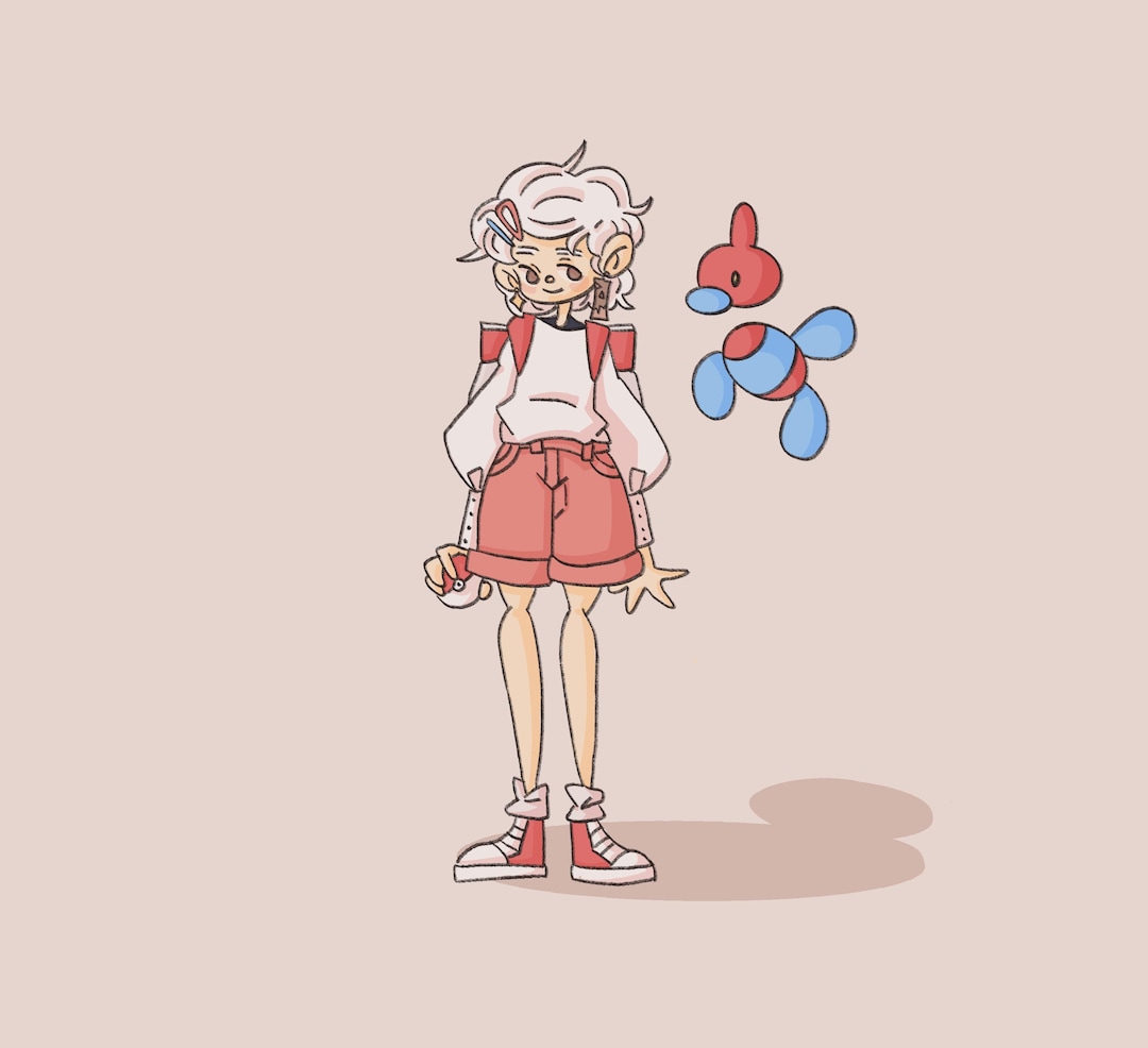 Pokemon Trainer Custom Digital Art Commission Oc Drawing No AI Digital ...