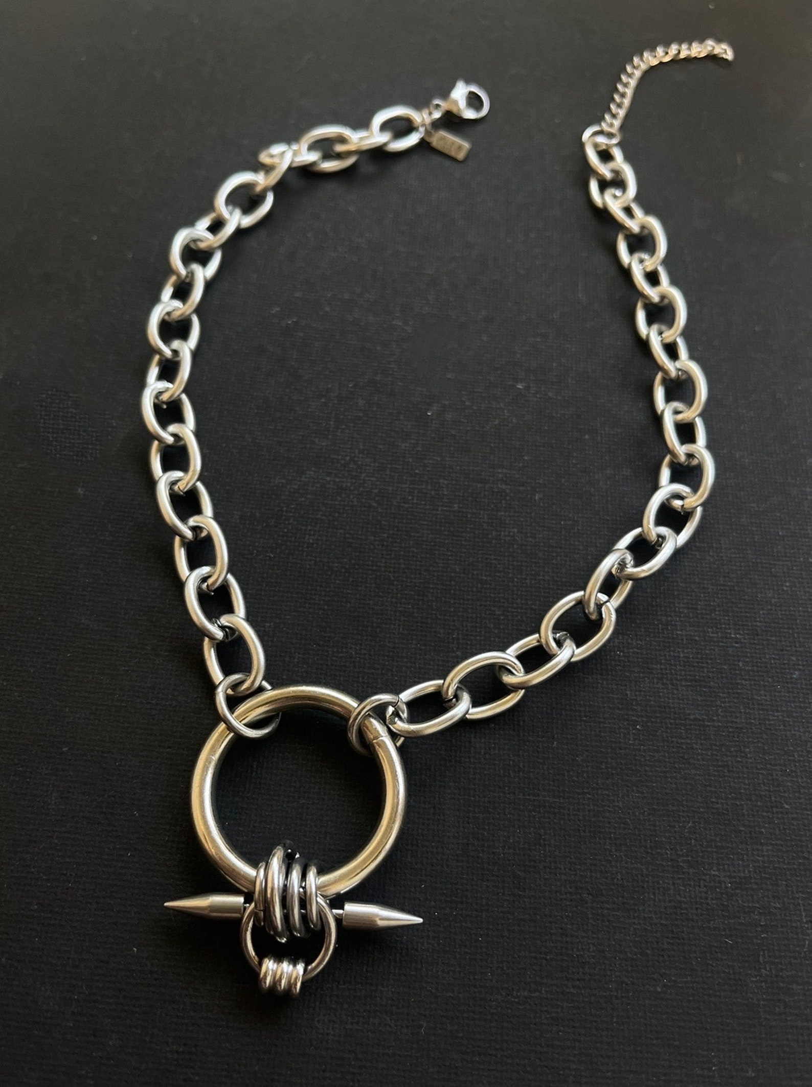 Spike Chain Choker Necklace| Gothic| Emo| Punk | Grunge | Unique ...