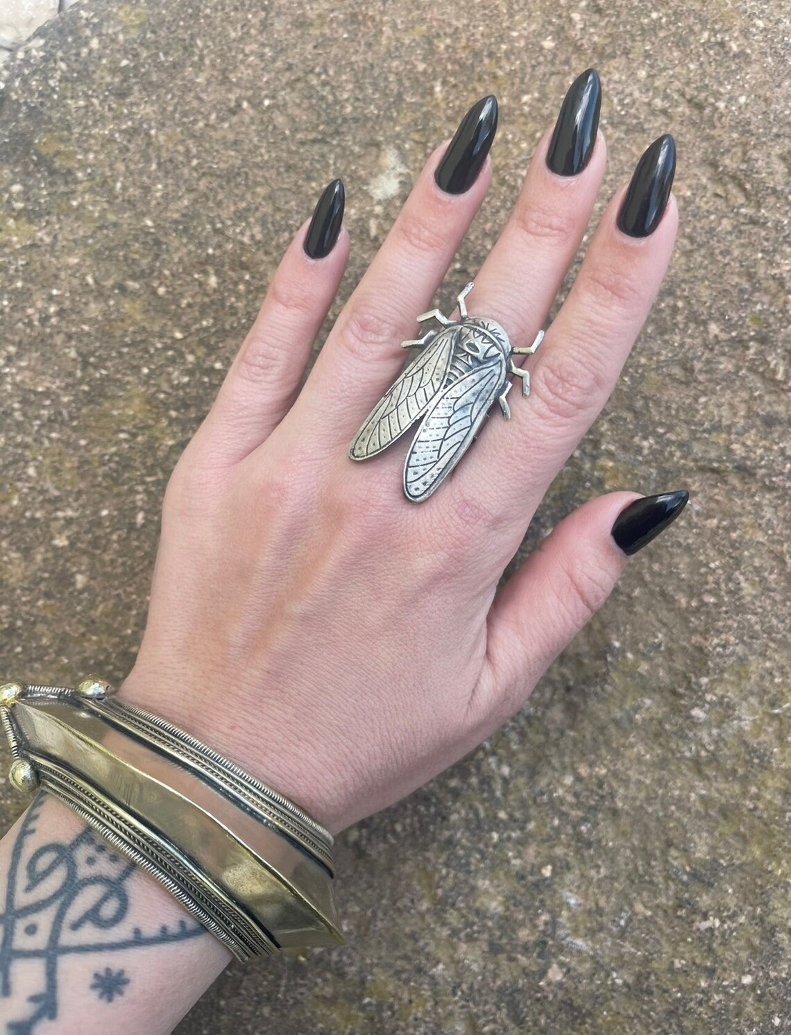 Beetle Ring Bug Jewelry Silver Statement Ring Adjustable Ring - Etsy UK