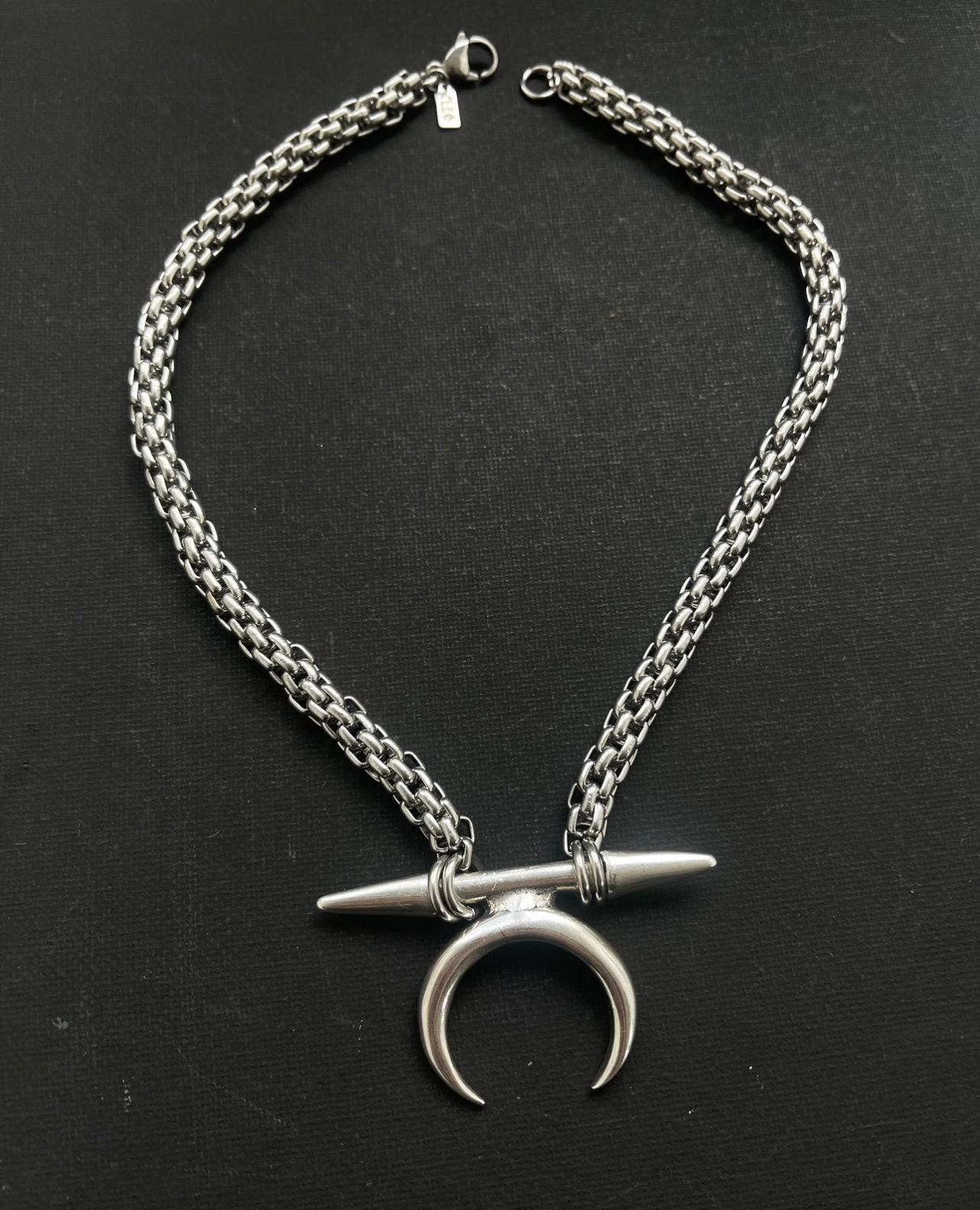 Dark Moon Choker Statement Moon Collar Punk Necklace - Etsy