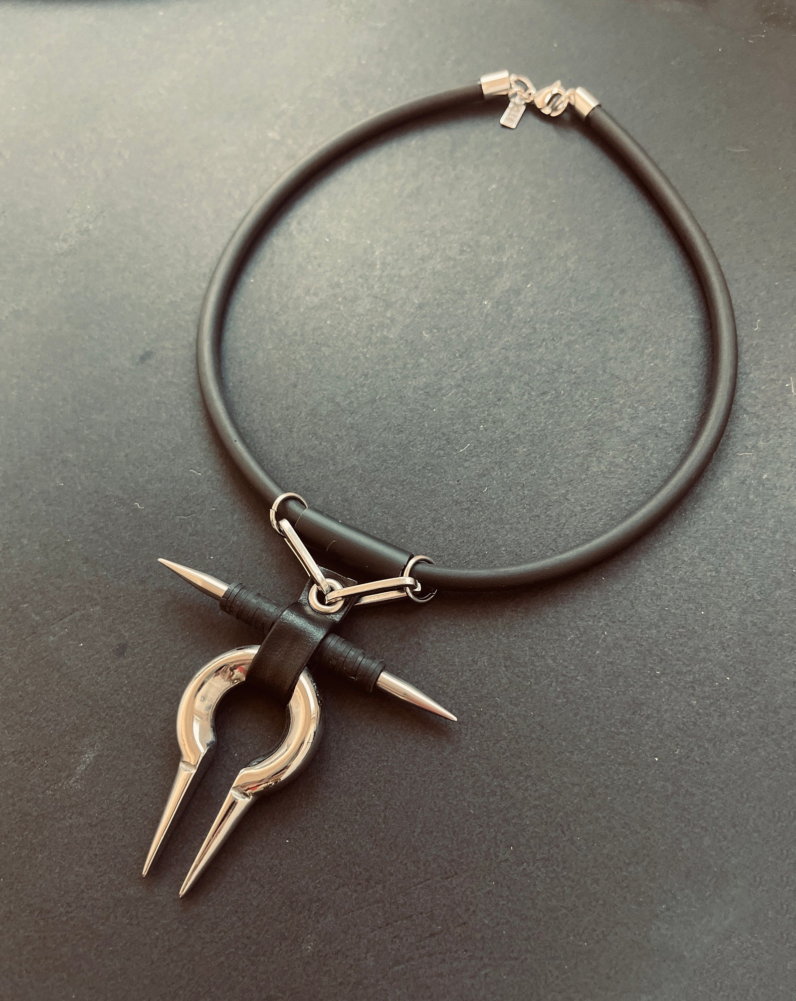 Spike Chain Choker Necklace| Gothic Jewelry| Spike Necklace| Punk ...