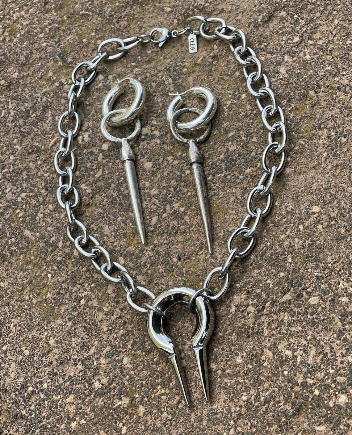 Spike Chain Choker Necklace Gothic Jewelry Spike Necklace - Etsy