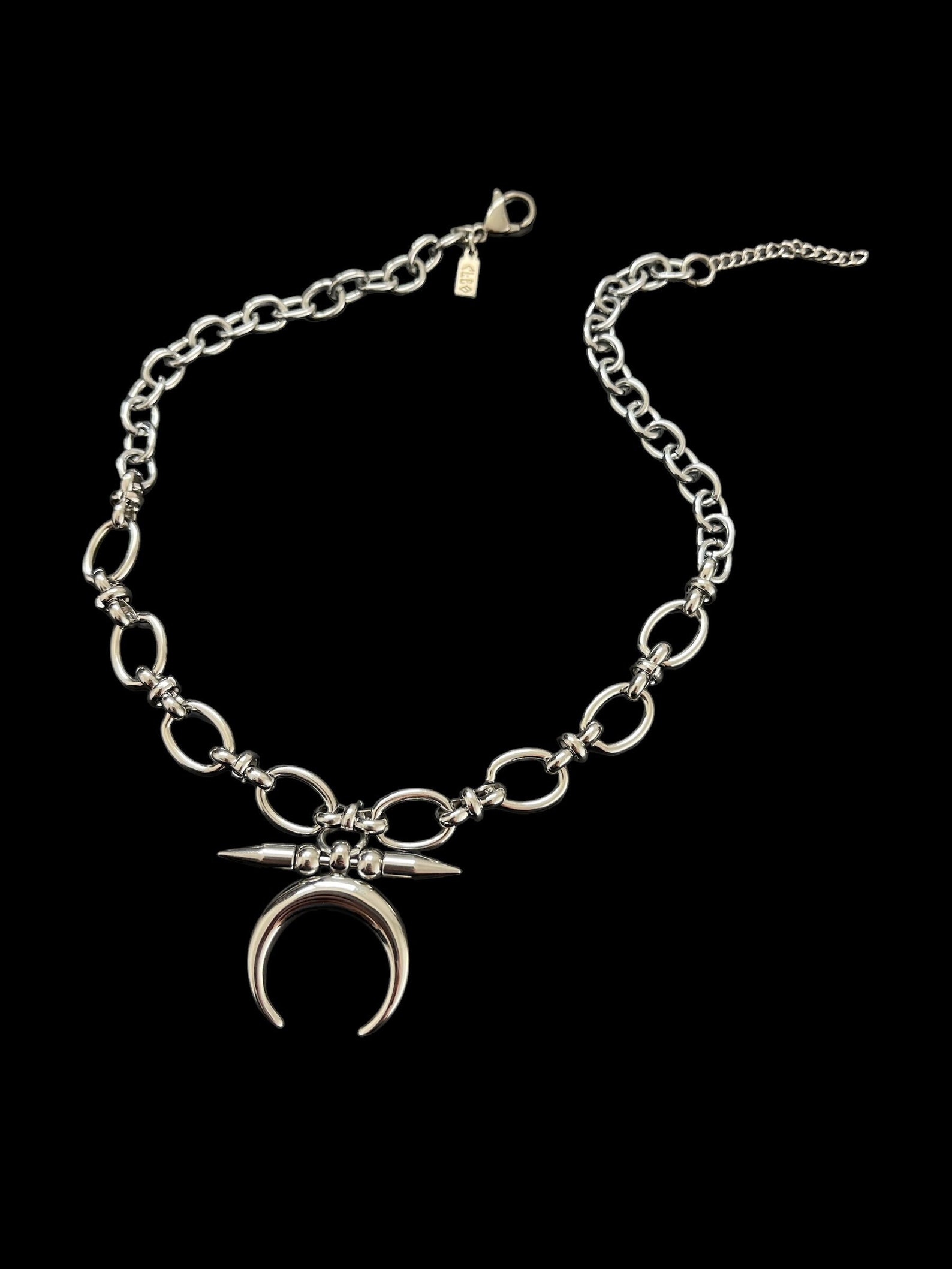 Dark Moon Choker | Statement Moon Collar | Punk Necklace | Goth Choker ...