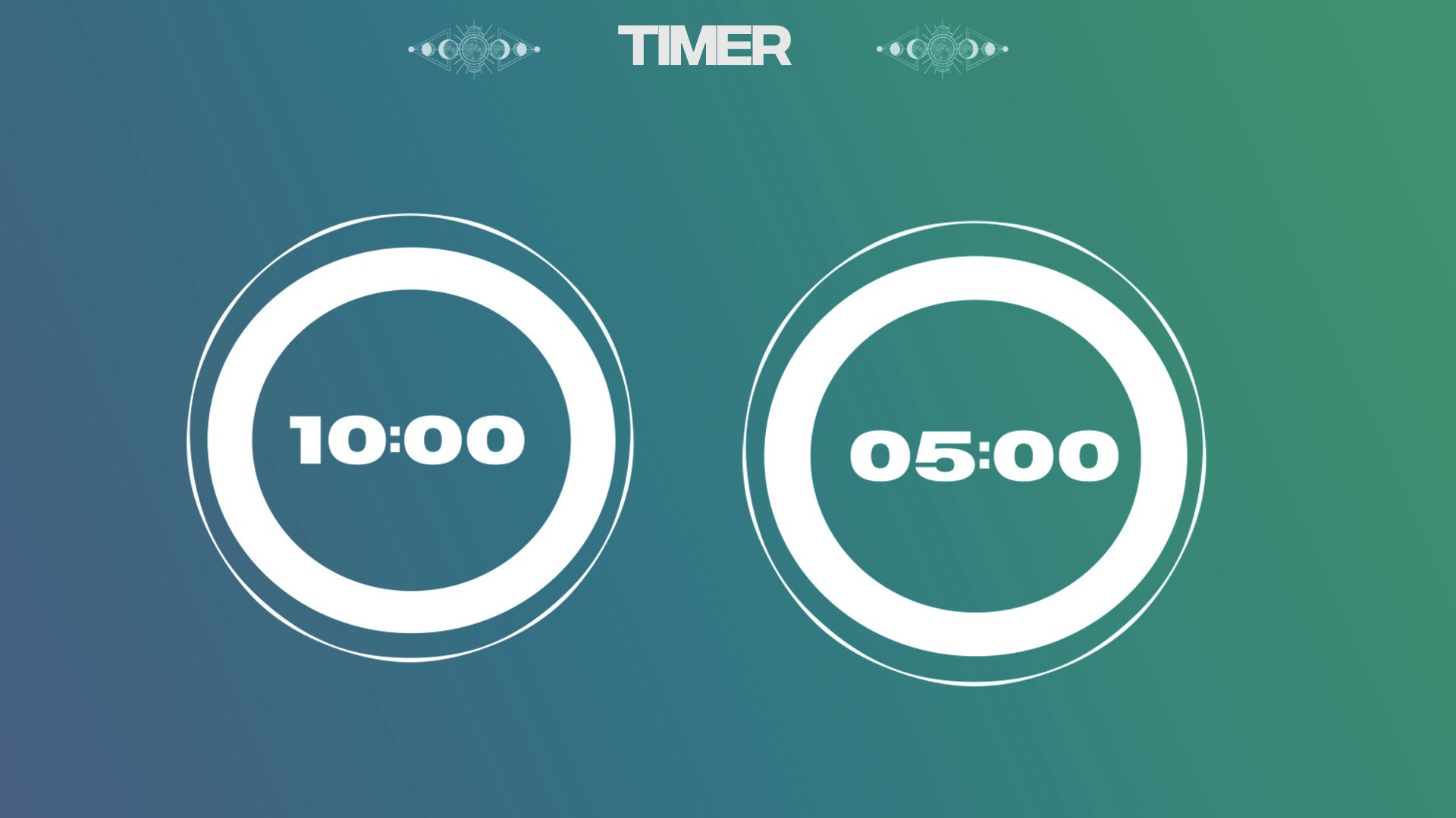 Transparent Timer 10 and 5 Minutes, Stream Countdown | for OBS Stream ...