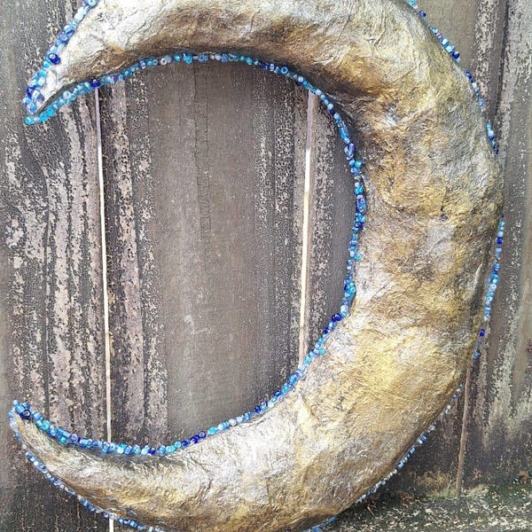 Paper Mache Moon - Etsy