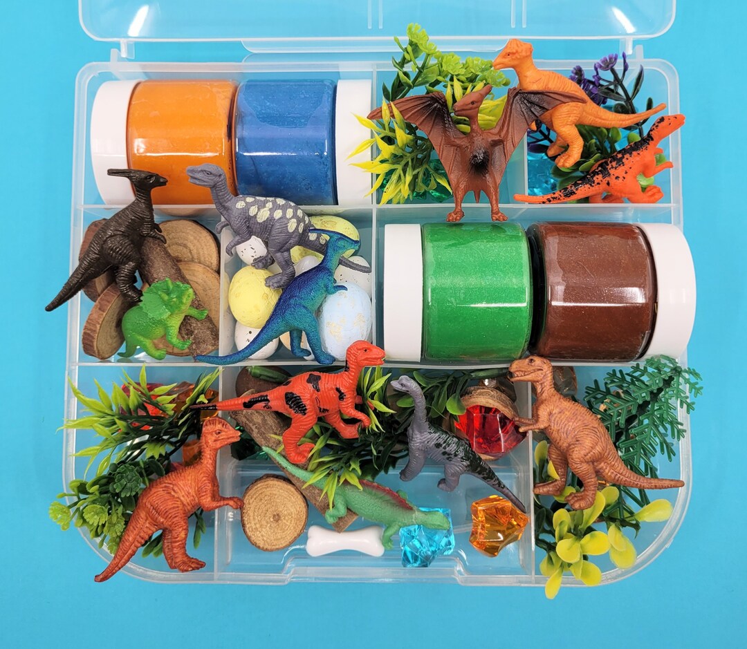 Dinosaur Playdough Kit, Play Dough Kit, Sensory Kit, Playdoh Kit, Play ...