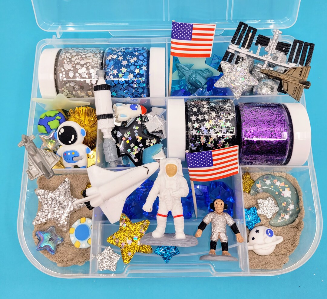 Outer Space Playdough Kit, Playdoh Kit, Sensory Kit, Busy Box, Kids ...