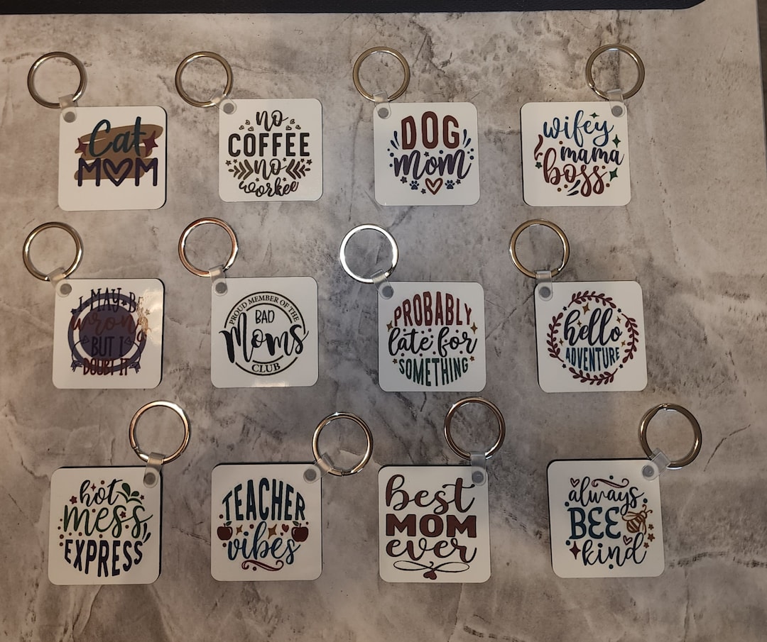 Sweet, Funny, and Sarcastic Keychains- Your Choice of Design - Etsy