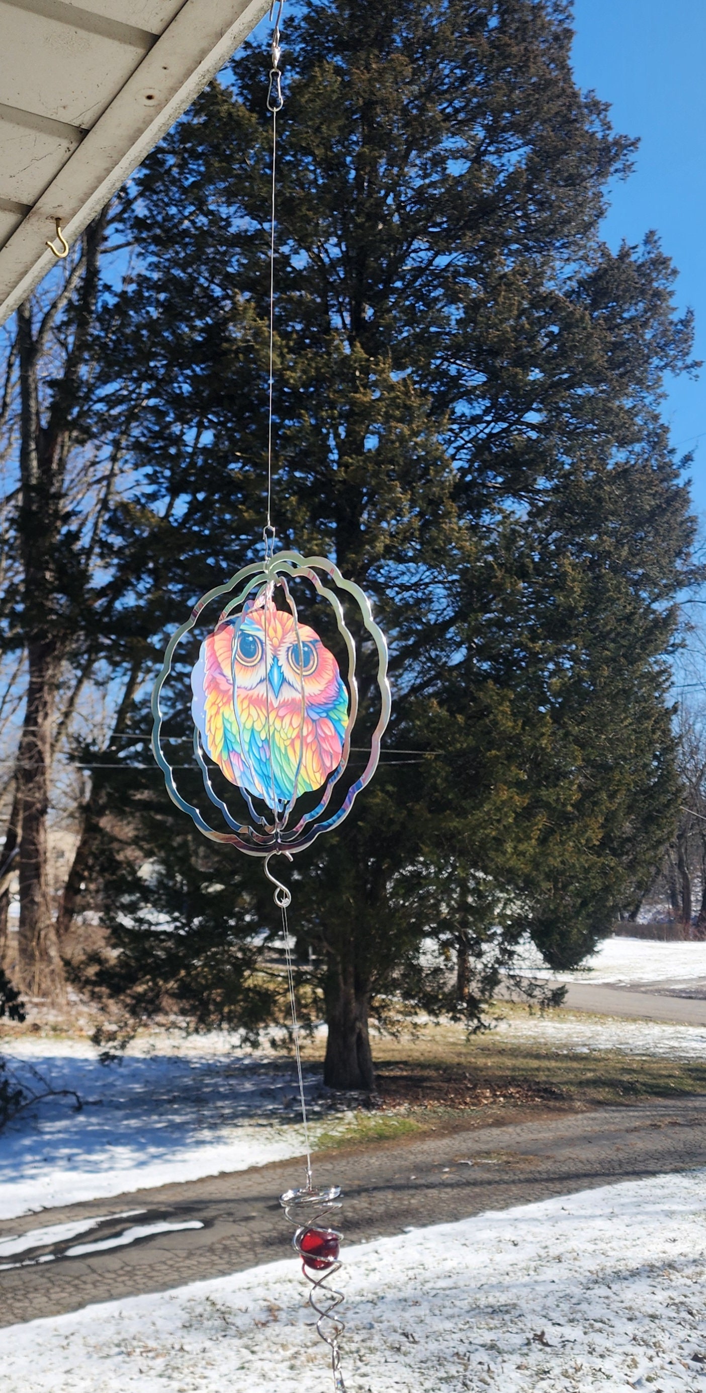 Colorful Owl Wind Spinner - Etsy