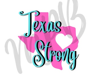 Texas Strong State Flag Colors Marquee Font Digital Design - Etsy