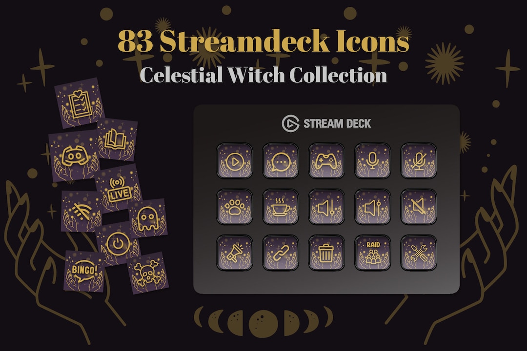 Stream Deck Icons | Stream Deck Buttons | Celestial Witch Collection ...