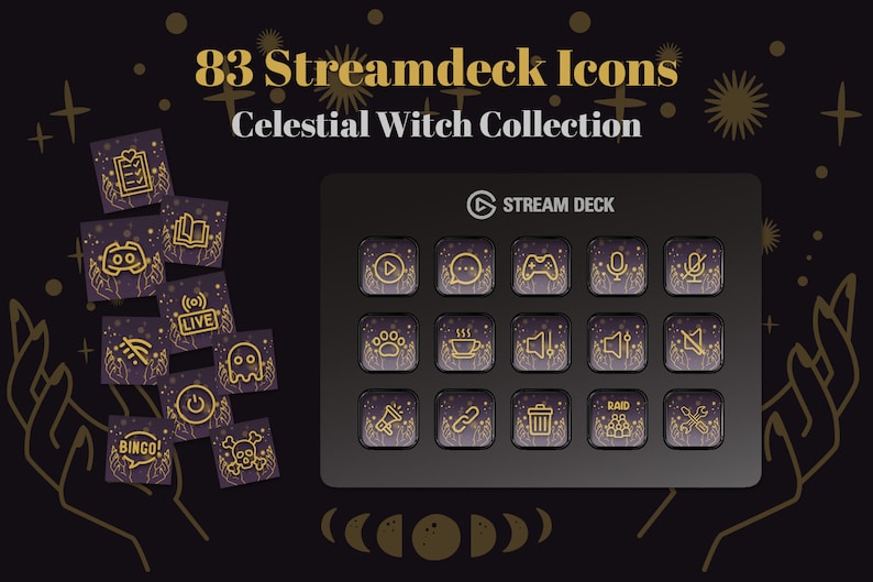Stream Deck Icons | Stream Deck Buttons | Celestial Witch Collection ...