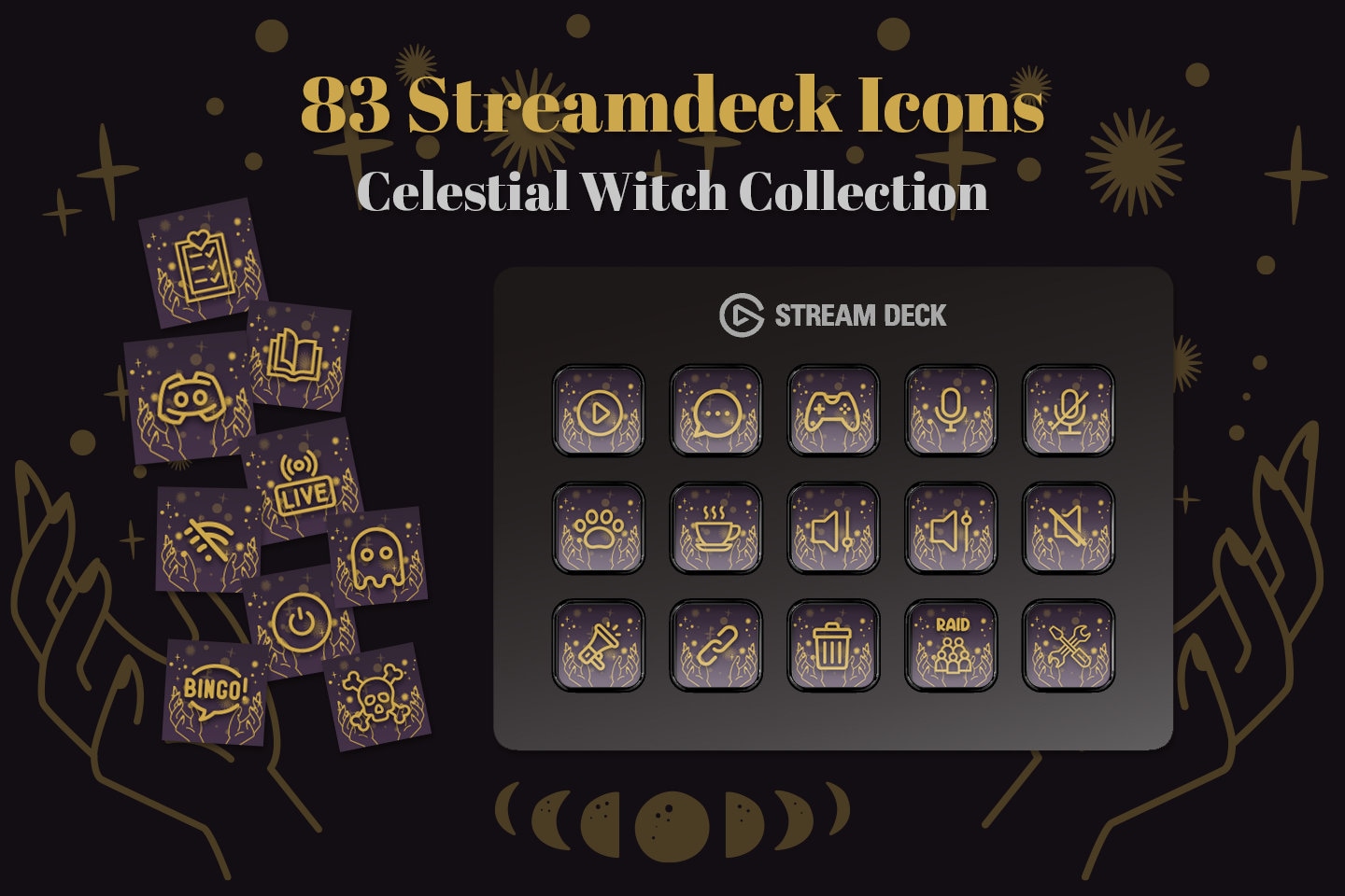 Stream Deck Icons | Stream Deck Buttons | Celestial Witch Collection ...