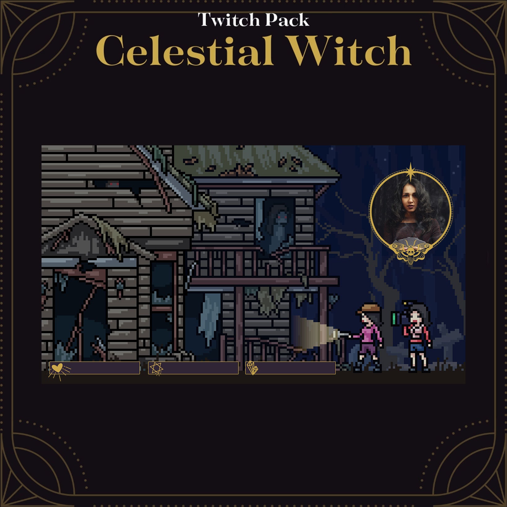 Animated Celestial Witchy Twitch Stream Overlay | Tarot Theme - Etsy
