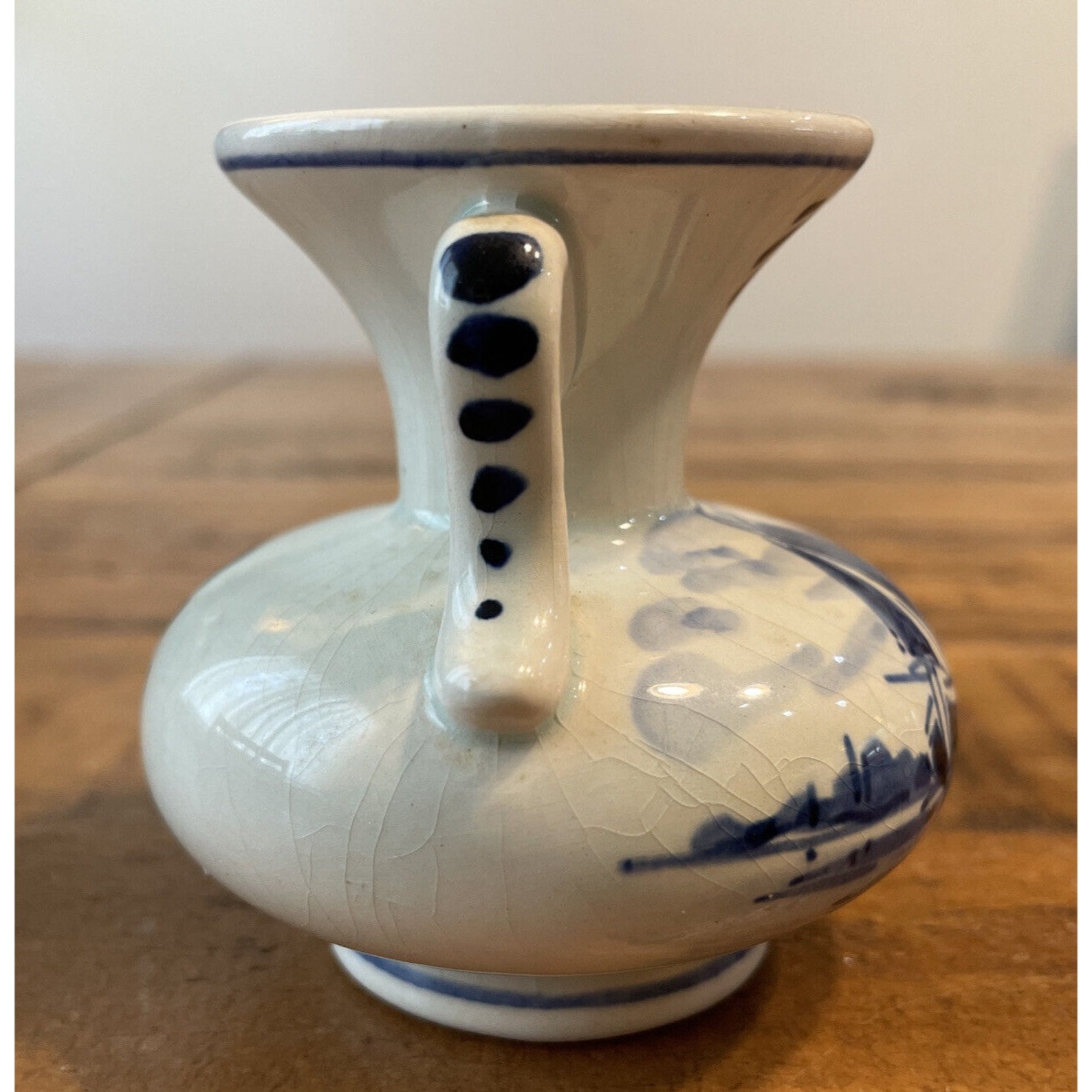 Vintage Delft Blue Ware Miniature Vase Hand Painted England. Mint ...