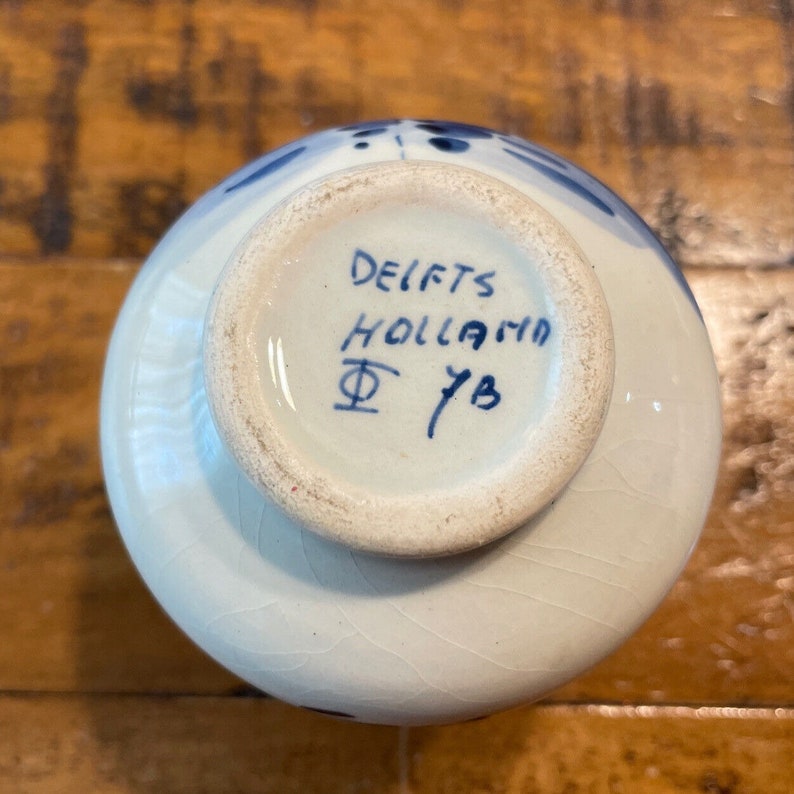 Vintage Delft Blue Ware Miniature Vase Hand Painted England. Mint ...