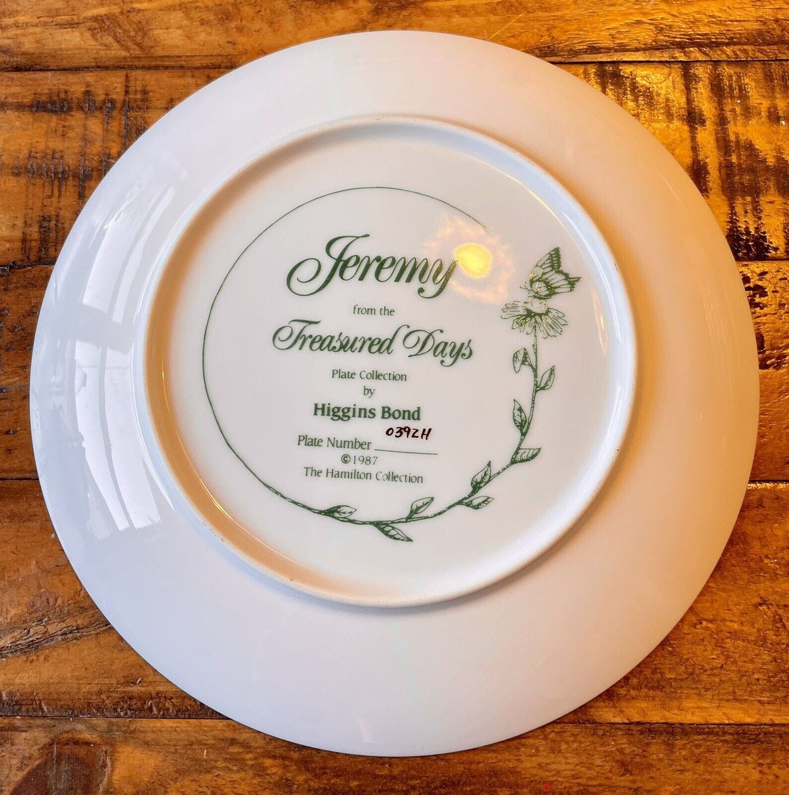 Vintage 1987 the Hamilton Collection Plates by Higgins Bond. “jeremy ...