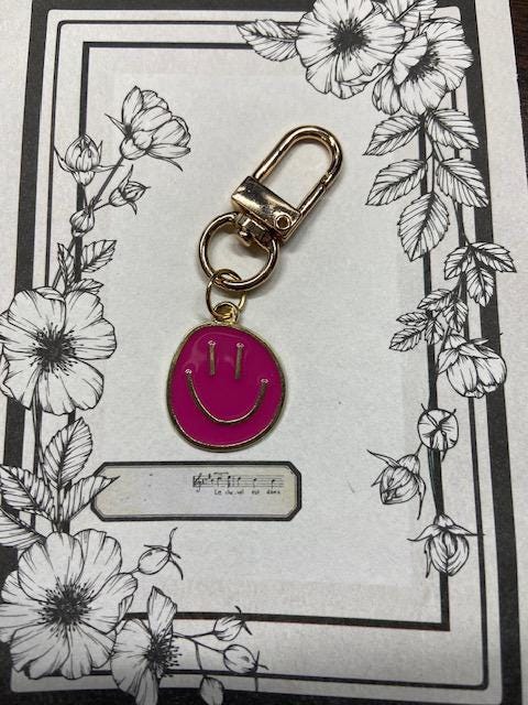 Smiley Face Cash Binder/purse Charms/keychain - Etsy