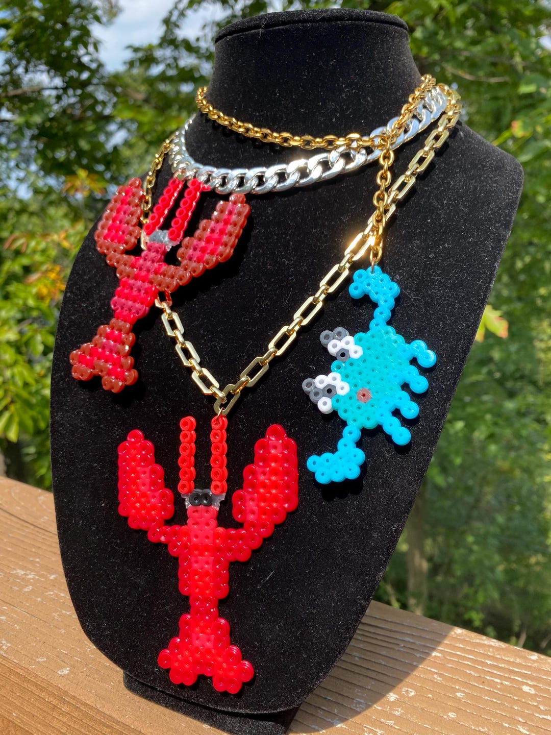Custom Chains - Lobster and Crab Perler Bead Sprites - Etsy