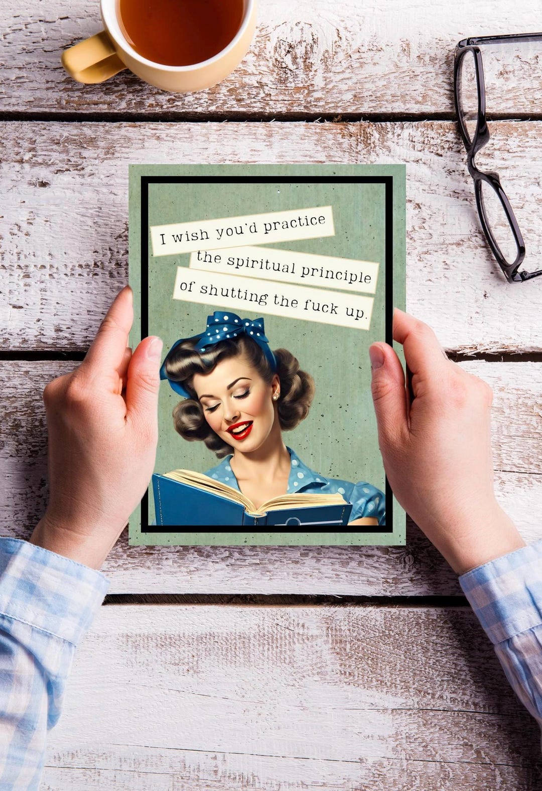 Vintage-style Recovering Greeting Card | Funny Card for Milestones or ...